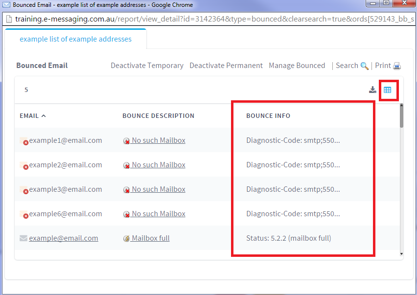 Bounced email addresses – Vision6 Support